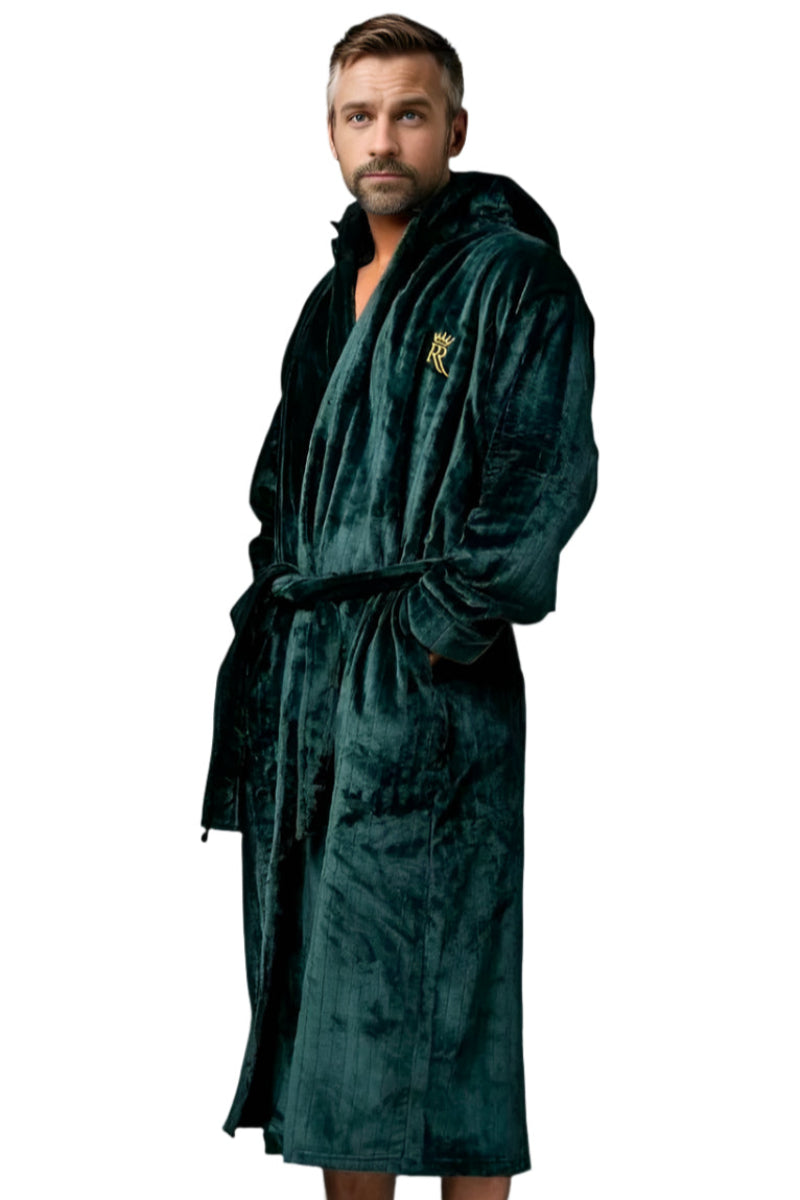 Green Hooded Royalty Robe with pockets – Royalty Robes